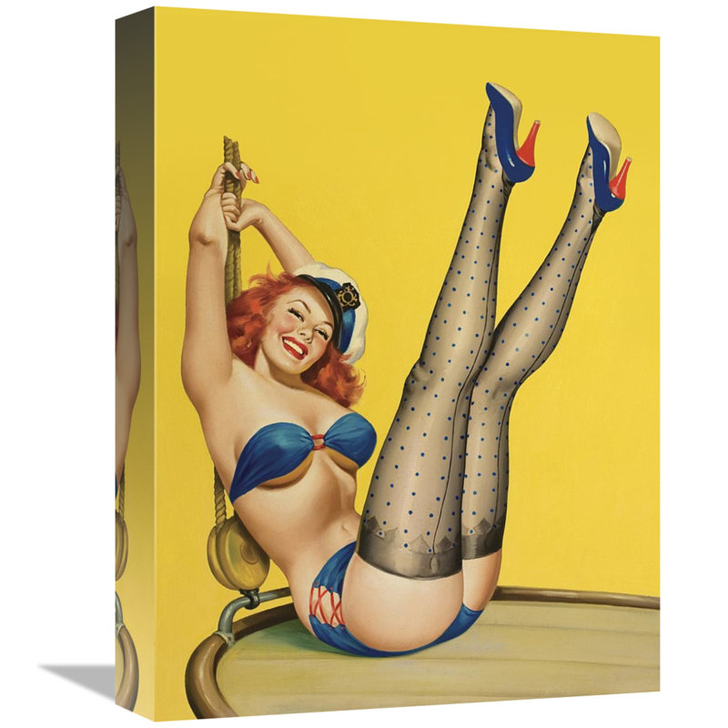 Bless international Mid-Century Pin-Ups Flirt Magazine Sailor Girl On Canvas by Peter Driben ...